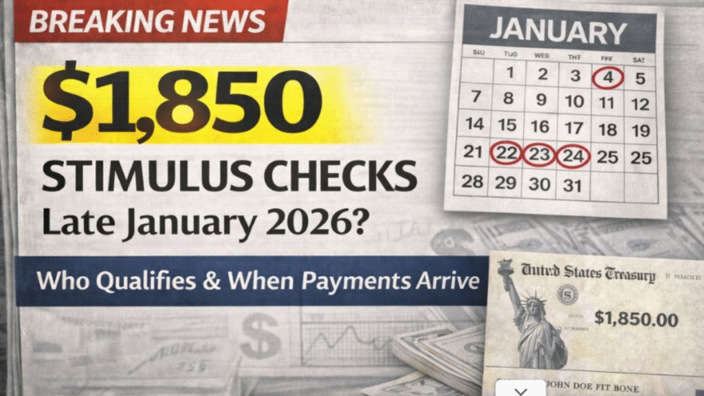 $1,850 Stimulus Checks Coming in Late January 2026? Eligibility, Dates ...